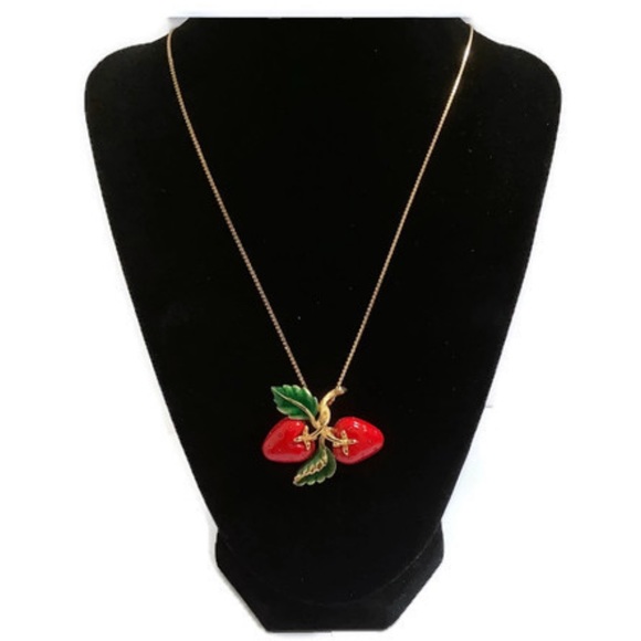 Jewelry | Red Strawberries Necklace | Poshmark